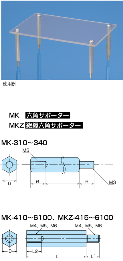 六角ｻﾎﾟｰﾀｰ MK－675 三価クロメート(3C) カメダデンキ EC