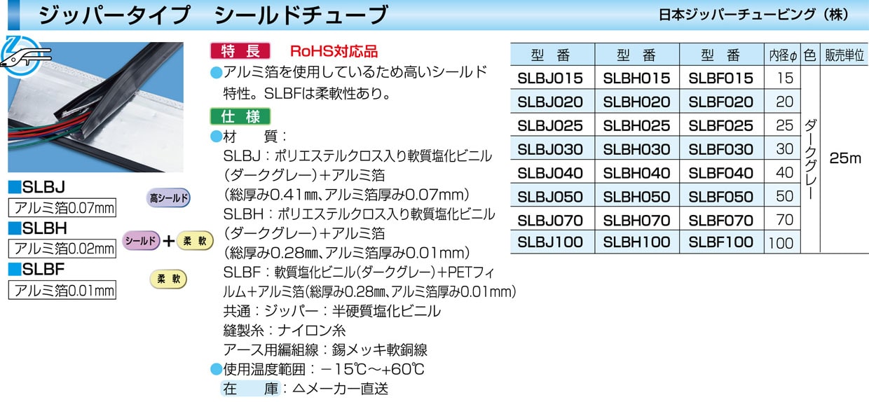 ジッパーチューブ SLBF-100 カメダデンキ EC